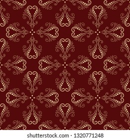 Seamless Light Beige Floral Pattern On Stock Vector (Royalty Free ...