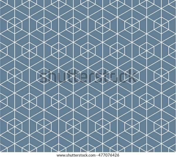 Seamless Light Blue Hexagonal Outline Grid Stock Vector (Royalty Free ...