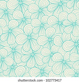 Seamless Light Green Floral Pattern Vector Stock Vector (Royalty Free ...