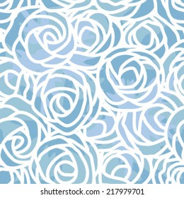 Seamless Line Art Flower Background Pattern Stock Vector (Royalty Free ...