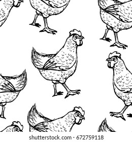 Seamless Livestock Pattern Stock Vector (Royalty Free) 672759118 ...