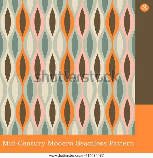 Seamless Mid Century Modern Vector Pattern Stock Vector (Royalty Free ...