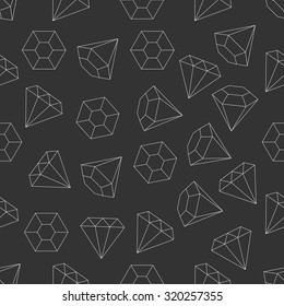 Seamless Minimalist Thin Line Diamonds Gemstone: vector de stock (libre ...