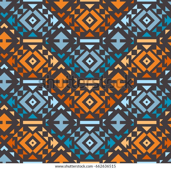 Seamless Modern Geometrical Pattern Mix Triangles Stock Vector (Royalty ...