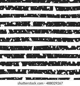 Seamless Monochrome Paint Splatter Pattern Background Stock Vector ...