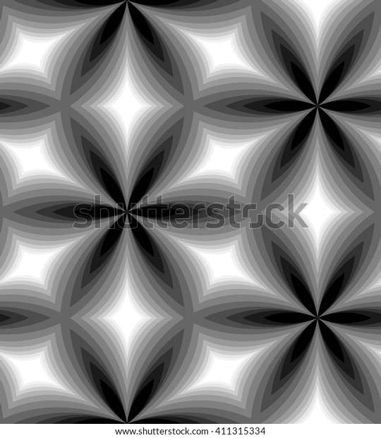 Seamless Monochrome Pattern Curved Diamonds Gently Stock Vector ...
