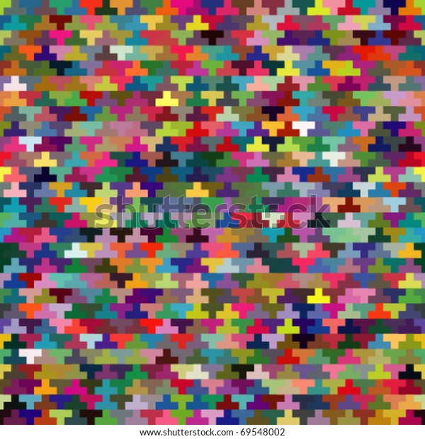 Seamless Multicolor Puzzle Block Background Stock Vector (Royalty Free ...
