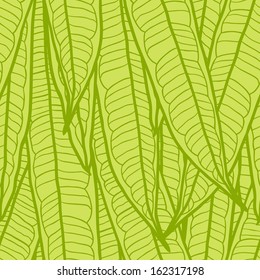 Seamless Natural Pattern Long Leaves Stock Vector (Royalty Free ...