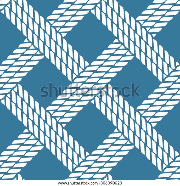 Seamless Navy Blue Nautical Rope Knot Stock Vector (Royalty Free ...