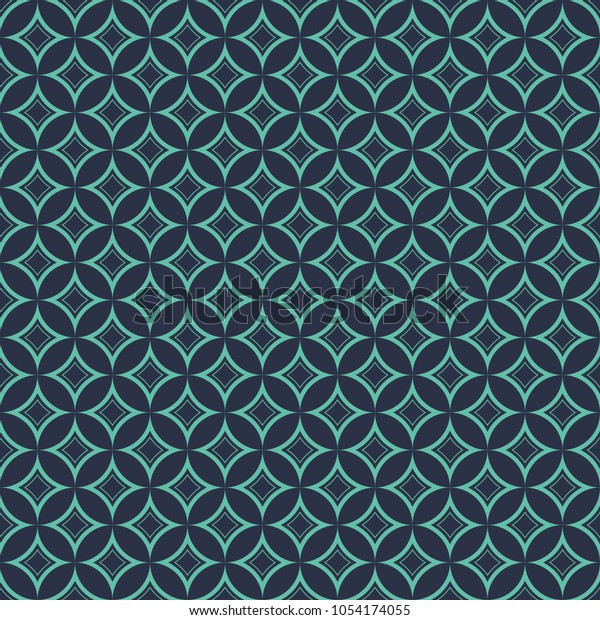 Seamless Neon Blue Circular Exclusion Vintage Stock Vector (Royalty ...