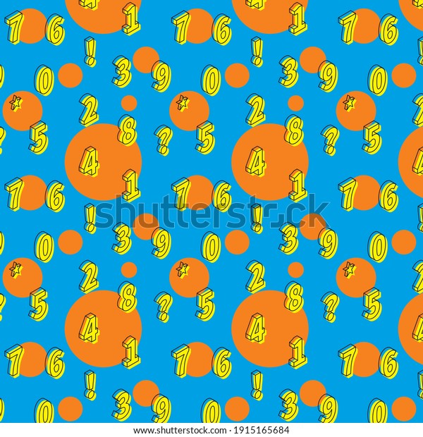 Seamless Numbers Wallpaper Number Number Wrapping Stock Vector (Royalty ...