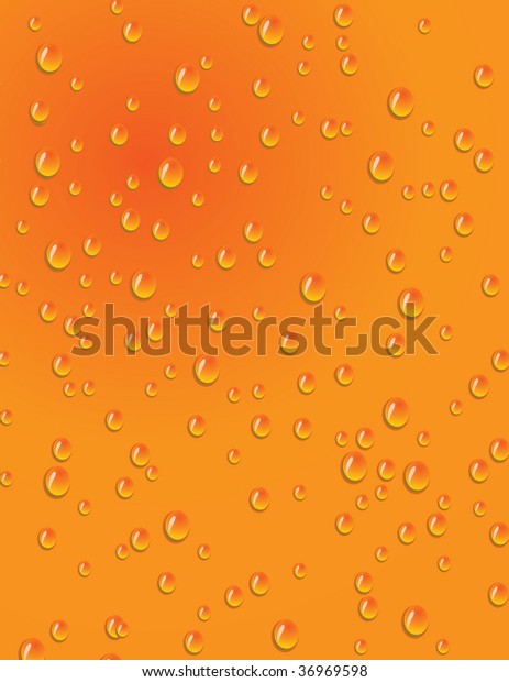 Seamless Orange Background Water Drops Vector Stock Vector (Royalty ...