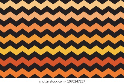 Seamless Orange Zigzag Pattern On Black Stock Vector (Royalty Free ...