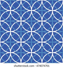 Seamless Overlapping Circles Pattern Stock Vector (royalty Free