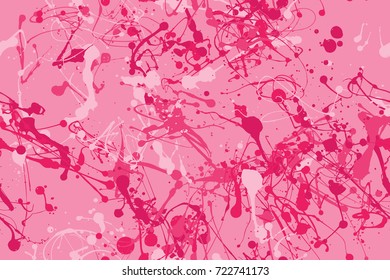 Seamless Paint Splatter Pattern Pink Stock Vector (Royalty Free ...