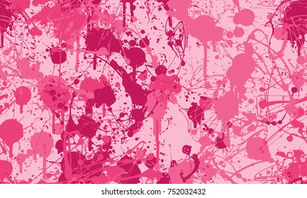 Seamless Paint Splatter Pattern Pink Material Stock Vector (Royalty ...