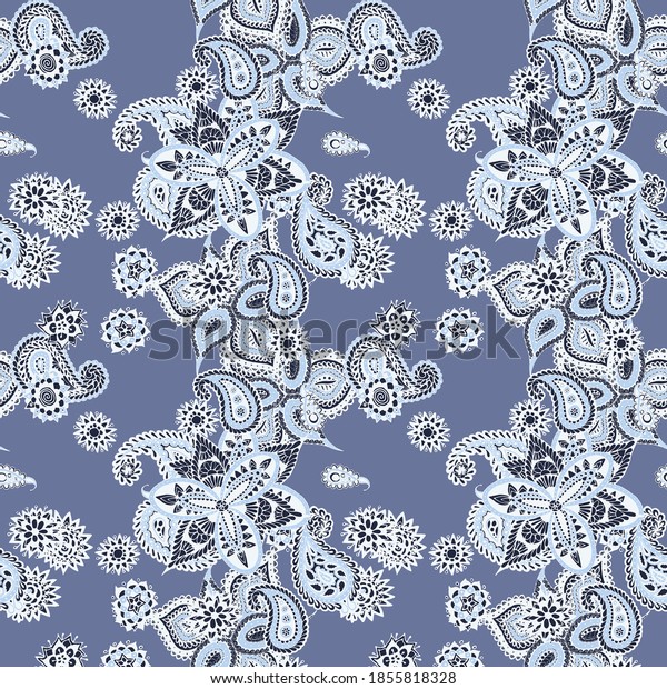 Seamless Paisley Texture Modern Indian Rapport Stock Vector (Royalty ...