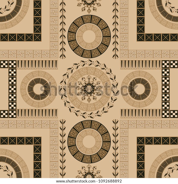 Seamless Pattern Ancient Greek Ornament Traditional Stock Vector ...