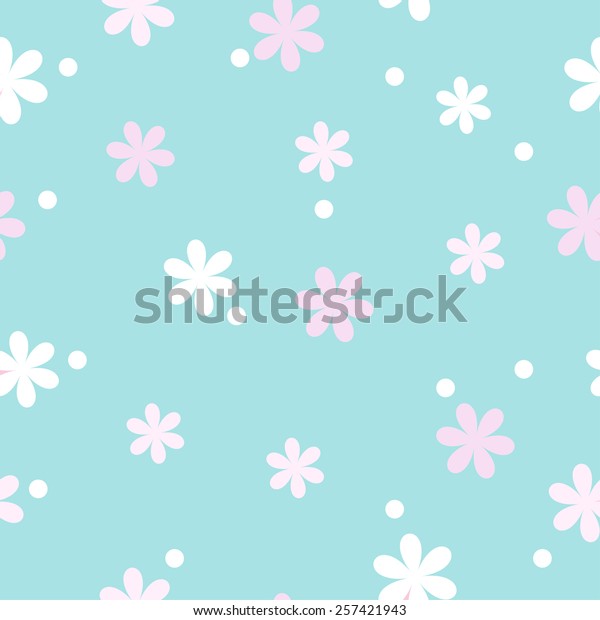 Seamless Pattern Baby Background Flowers Stock Vector (Royalty Free ...
