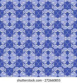 Seamless Pattern Background Filigree Blue Eastern Stock Vector (Royalty ...