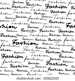 Seamless Pattern Background Lettering Fashion On Stock Vector (Royalty ...