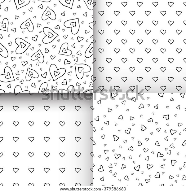 Seamless Pattern Beautiful Hearts Can Be Stock Vector (Royalty Free ...