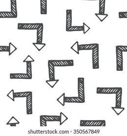 Seamless Pattern Black Arrows On White Stock Vector (Royalty Free ...
