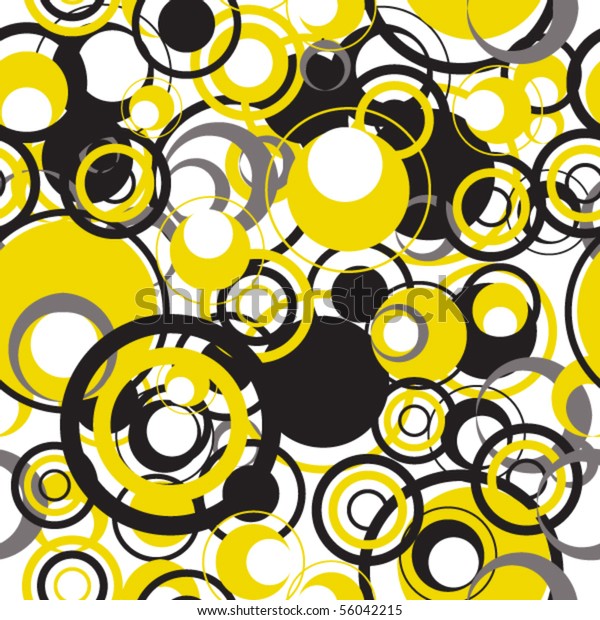 Seamless Pattern Black Yellow Circles Stock Vector (Royalty Free ...