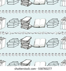 Set Books Thick Thin Lying Horizontally Stock Vector (Royalty Free ...