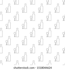 Seamless Pattern Bottles Glass Line Drawing: เวกเตอร์สต็อก (ปลอดค่า ...