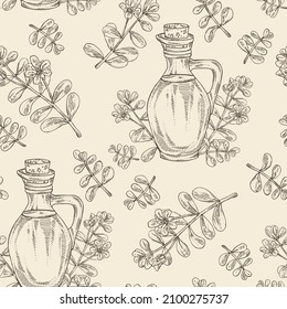Seamless Pattern Brahmi Brahmi Flower Plant Stock Vector (Royalty Free ...