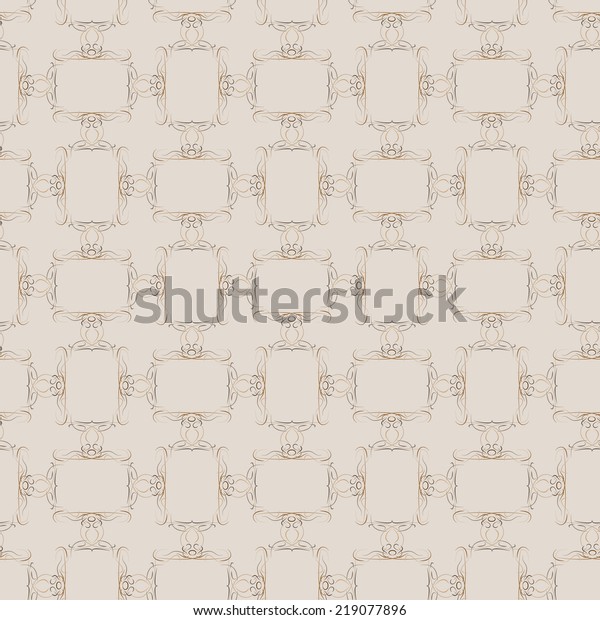 Seamless Pattern Brown Square Frame Elements Stock Vector (Royalty Free ...