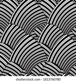 Seamless Pattern Seigaiha Literally Means Wave Stock Vector (Royalty ...