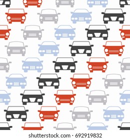Vektor Stok Police Cars Children Drawing Repeating Pattern (Tanpa ...