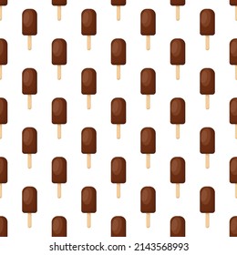 Seamless Pattern Chocolate Ice Cream Ice Stock Vector (Royalty Free ...