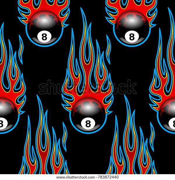 Seamless Pattern Classic Tribal Hotrod Muscle Stock Vector (Royalty ...
