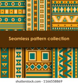 Seamless Pattern Collection 6 Designs Stock Vector (Royalty Free ...