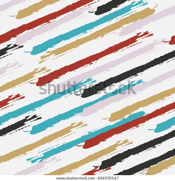 Seamless Pattern Colorful Line Stock Vector (Royalty Free) 606930167 ...