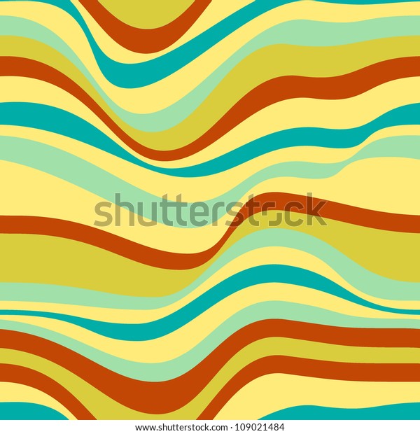 Seamless Pattern Colorful Wavy Stripes Cheerful Stock Vector (Royalty ...