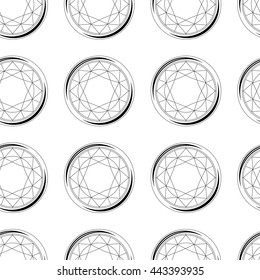 Seamless Pattern Contour Diamonds Dark White Stock Vector (Royalty Free ...