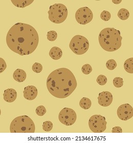 Seamless Pattern Cookies Abstract Pastel Pattern Stock Vector (Royalty ...