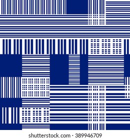 Seamless Pattern Cross Lines Blue White Stock Vector (Royalty Free ...