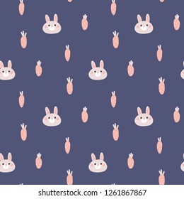 Seamless Pattern Abstract Bunny Head Heart: vetor stock (livre de ...
