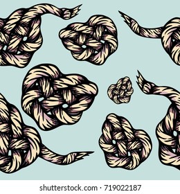 Seamless Pattern Engraved Eternity Knot Shape Stock Vector (Royalty ...