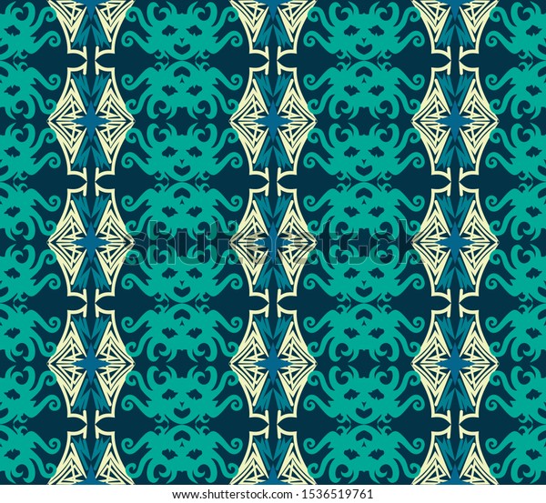 Seamless Pattern Ethnic Pattern Fabric Motif Stock Vector (Royalty Free ...