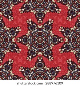 Colorful Seamless Arabian Pattern Climbing Plants Stock Vector (Royalty ...