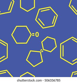 Seamless Pattern Formulas Organic Chemistry Stock Vector (Royalty Free ...
