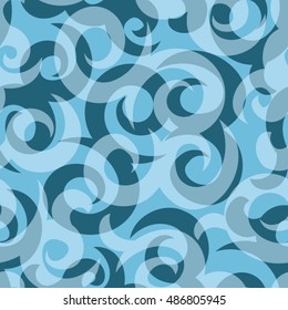 Seamless Pattern Frosty Swirls Stylized Steam Stock Vector (Royalty ...