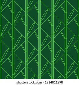 Seamless Pattern Geometric Bamboo Art Deco Stock Vector (Royalty Free ...