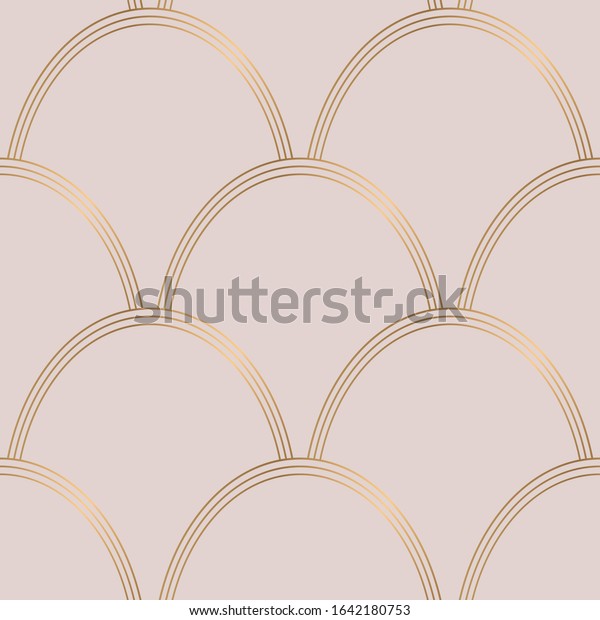 Seamless Pattern Golden Pink Colors Art Stock Vector (Royalty Free ...